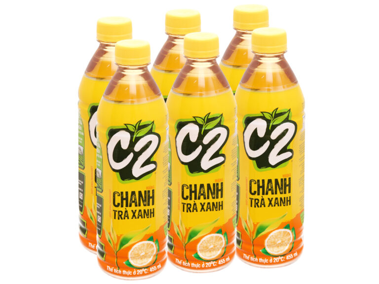 6 chai trà xanh C2 hương chanh 455ml l SIÊU THỊ HOA BA
