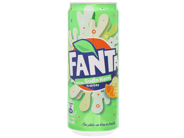 6 lon nước ngọt Fanta vị soda kem 330ml l SIÊU THỊ HOA BA