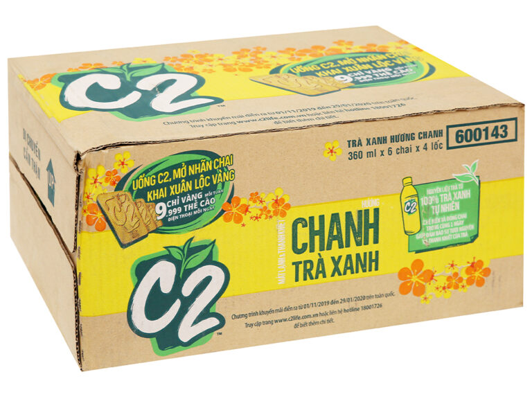 Trà xanh C2 hương chanh 360ml l SIÊU THỊ HOA BA
