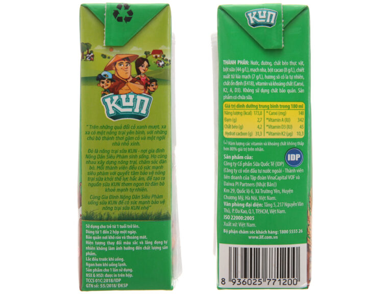 Sữa Kun lúa mạch 180ml