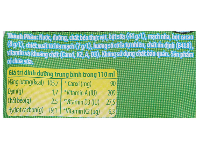 Sữa Kun túi lúa mạch 110ml